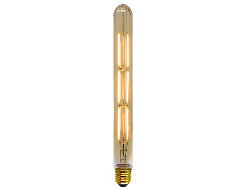 Long tubular gold dimmable LED Light Bulb ES